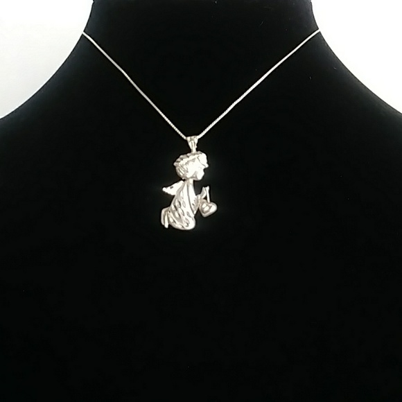 Jewelry | Angel Pendant Necklace 925 Sterling Silver | Poshmark
